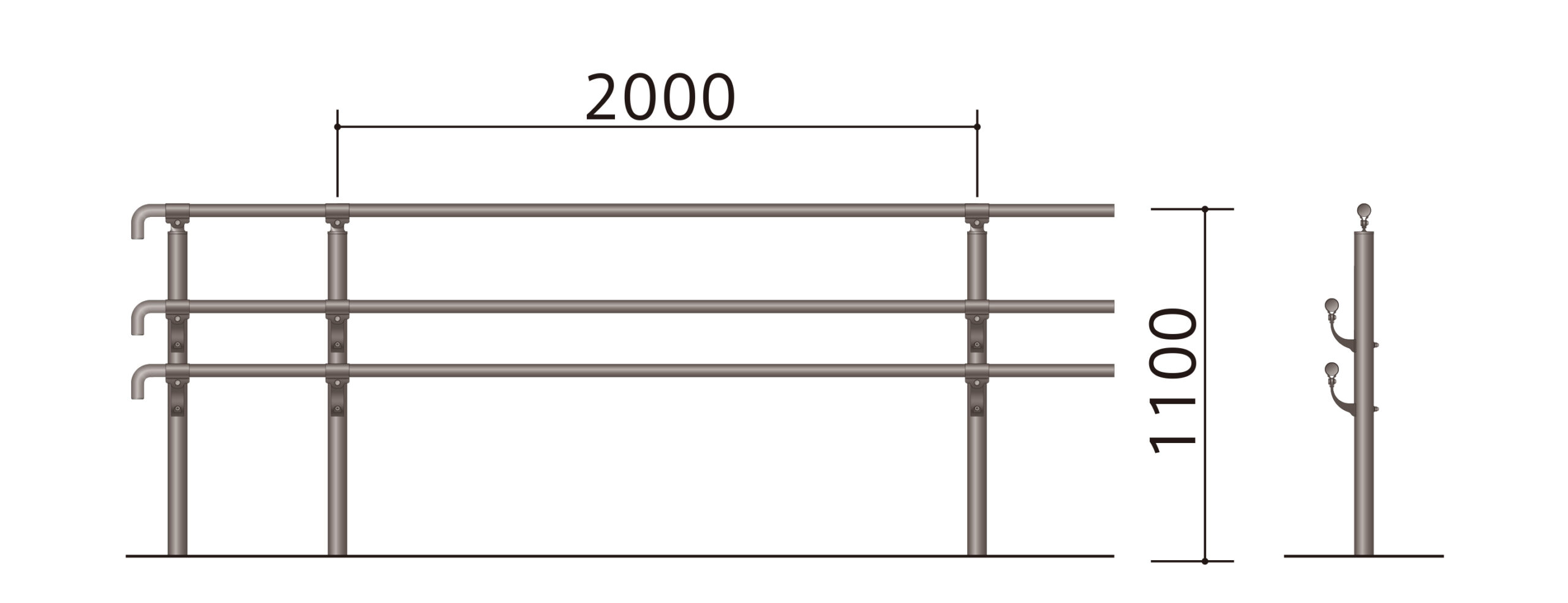 IHT IHT3-2011 / IHT3-SG-2011 | 転落防止柵・高欄 | 防護柵・フェンス | 製品情報 | 風憩セコロ