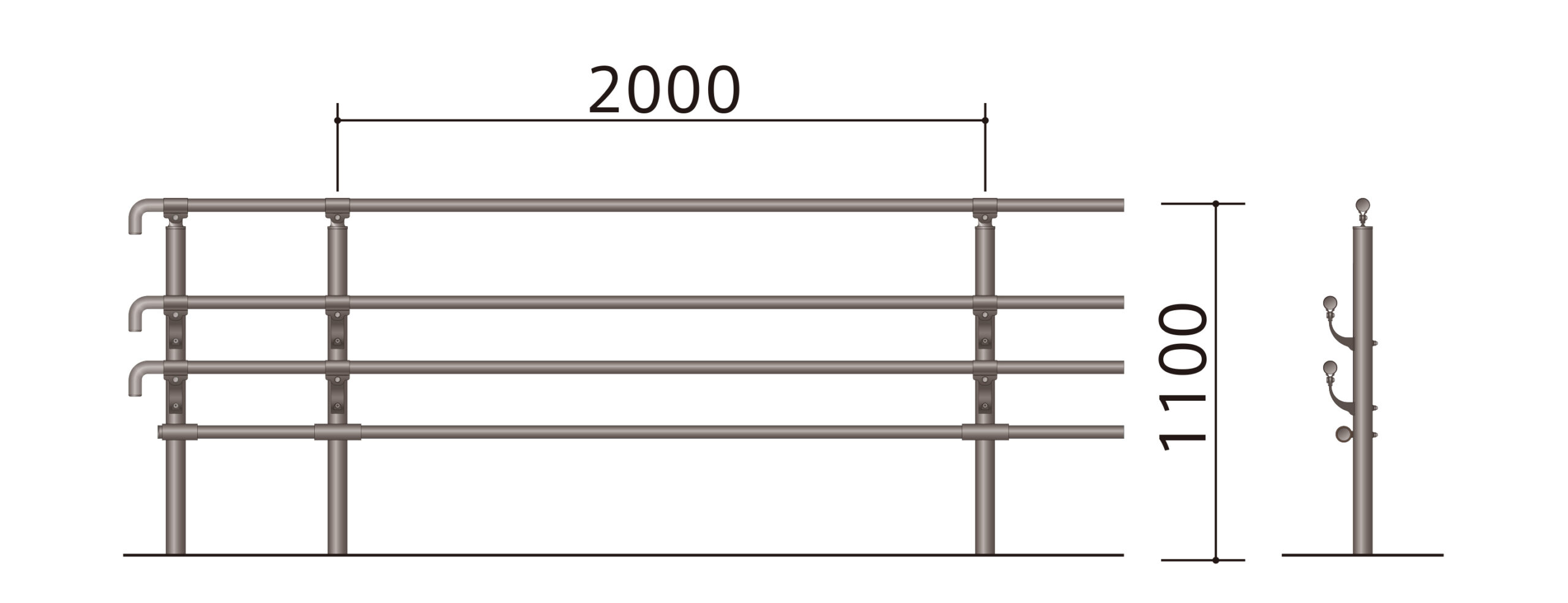 IHT IHT4-2011 / IHT4-SG-2011 | 転落防止柵・高欄 | 防護柵・フェンス | 製品情報 | 風憩セコロ